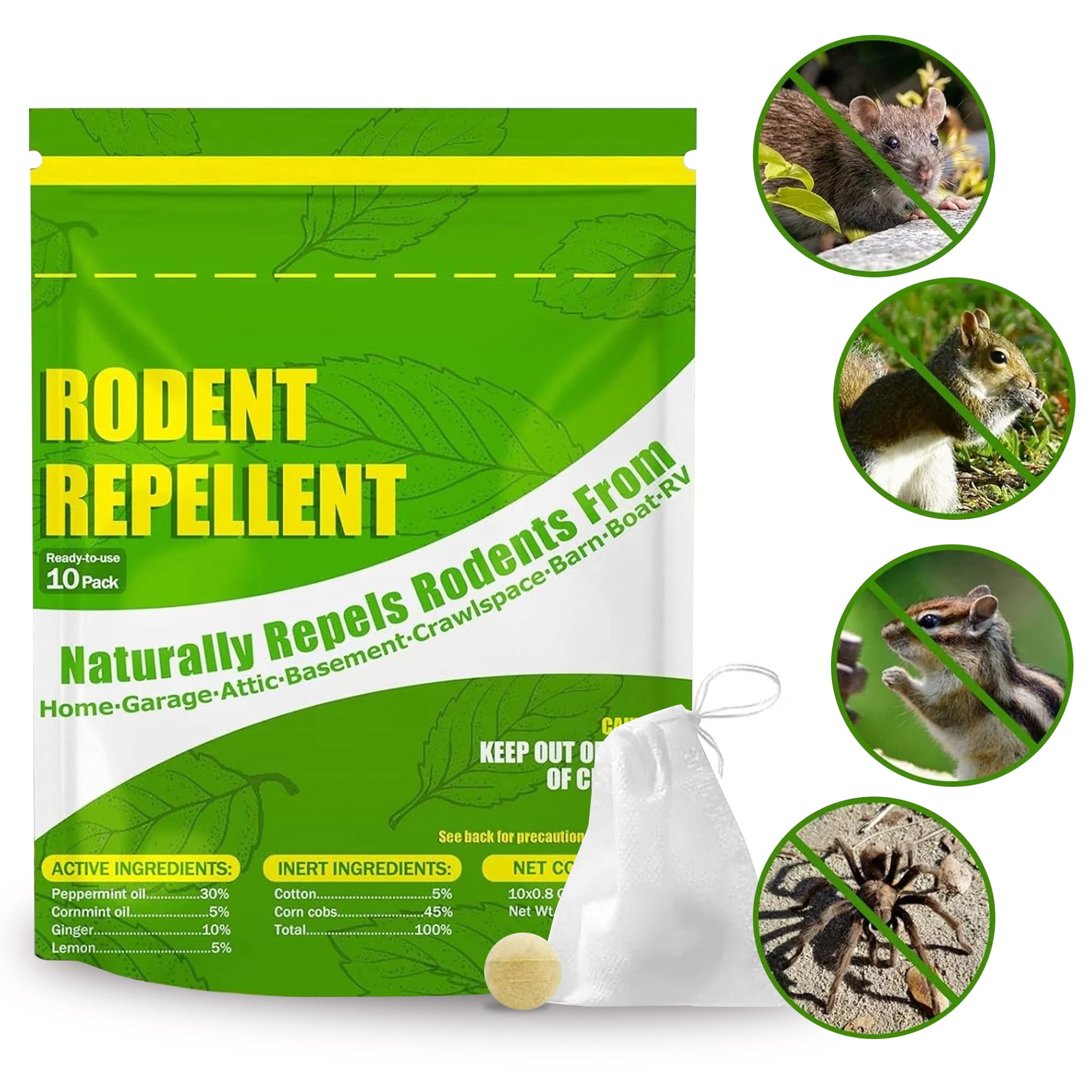 Natural Mouse Repellent, Mice Repellent Indoor and Outdoor, Peppermint ...