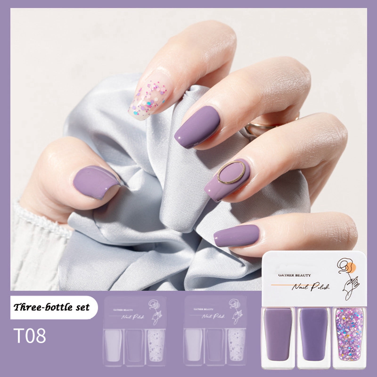 Natural Nail Polish 20 Colors 3 Pack Combination Nail Polish Easy Peel ...