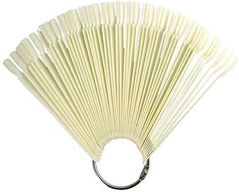 Natural Nail Wheel Art Tips 50 Pcs Colour Display Ring Clear Pop Swatch ...