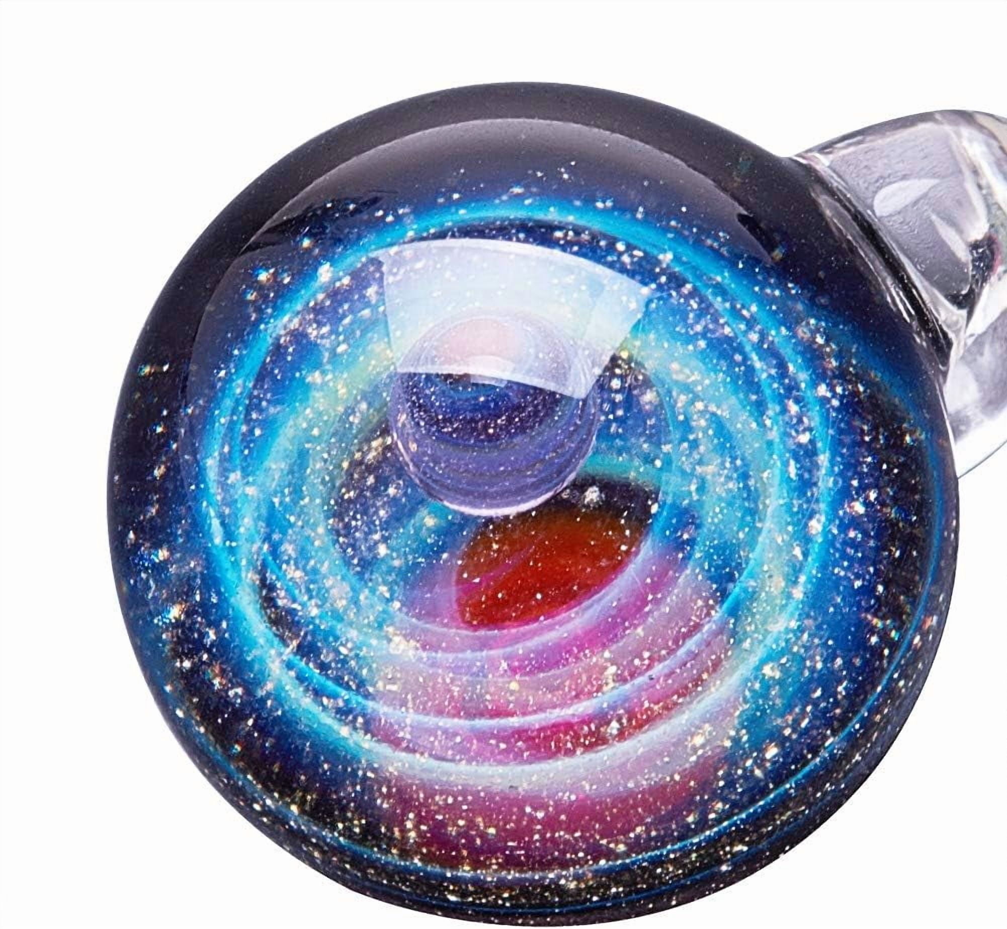 Natural Nebula Glass Necklace Pendant Unique Universe Galaxy Glass Ball ...