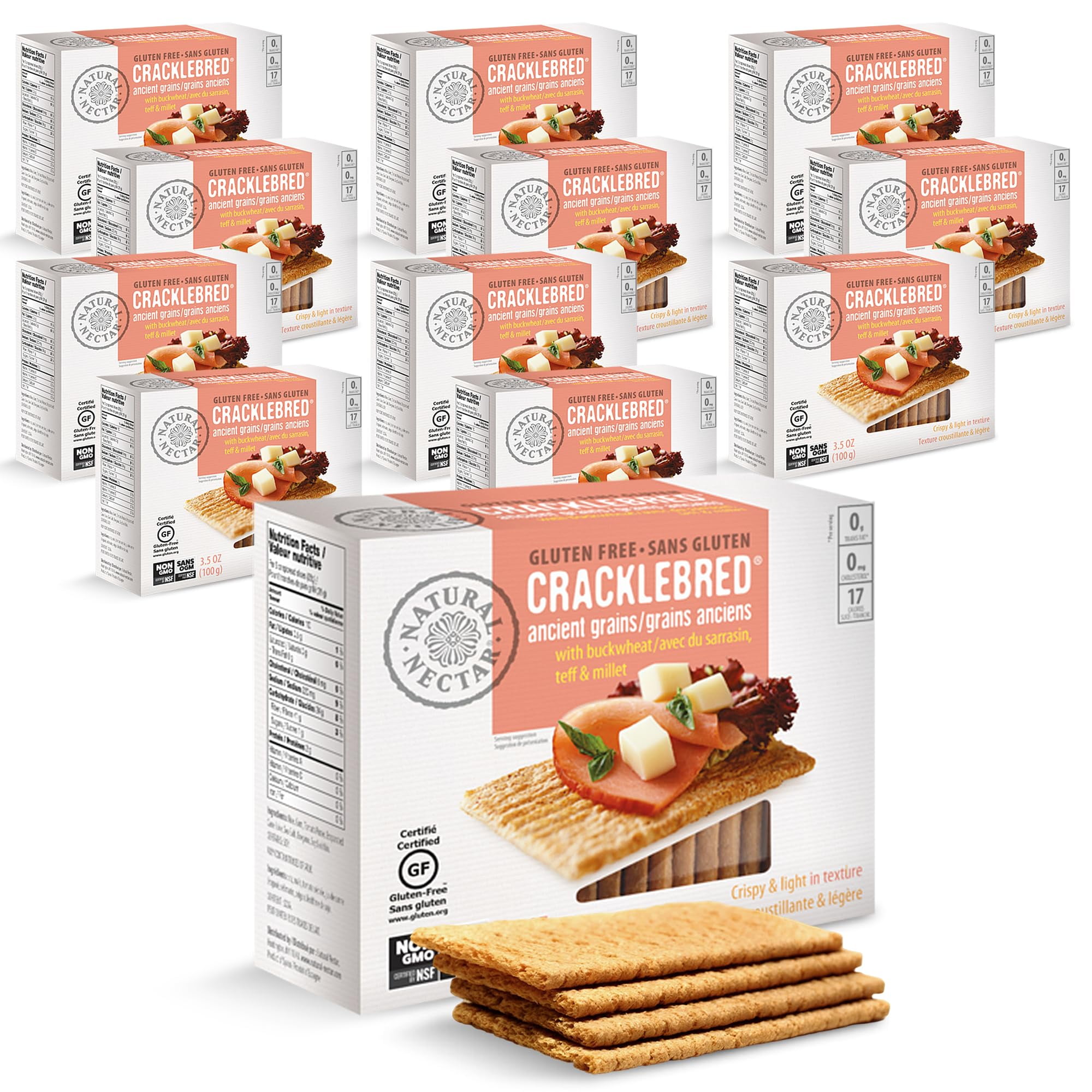 Natural Nectar Cracklebred GF SSF20 Ancient Grains, Pack of 12 - Light ...