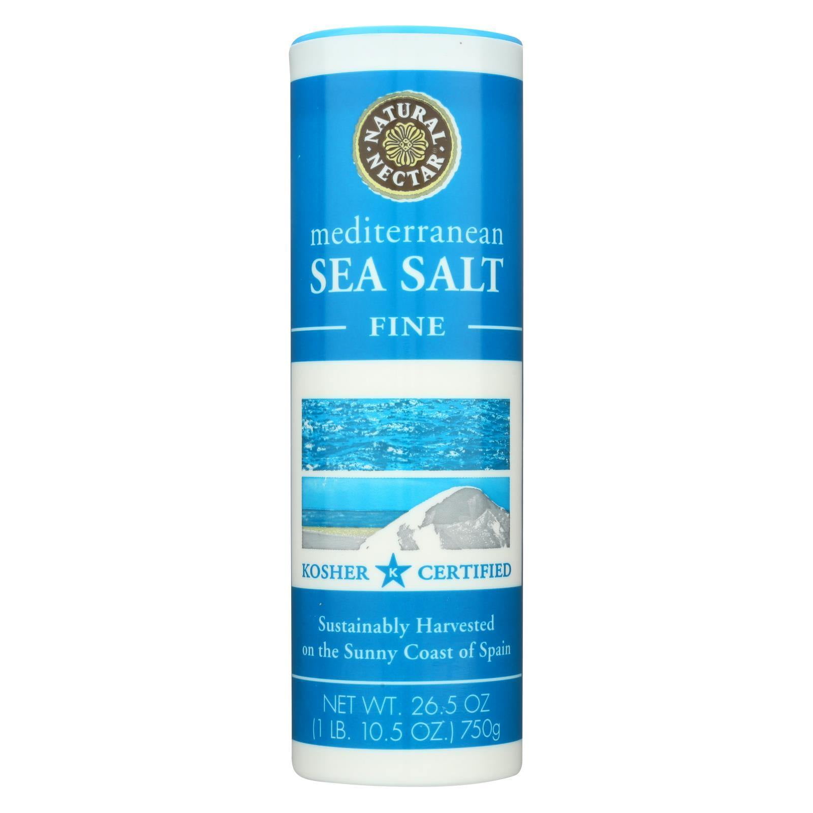 Natural Nectar Mediterranean Sea Salt Fine 26.5ozs - Walmart.com