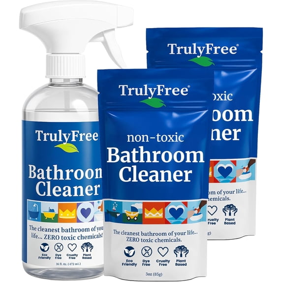 All Natural Non-Toxic Bathroom Cleaner Spray, Organic Bath & Tile ...
