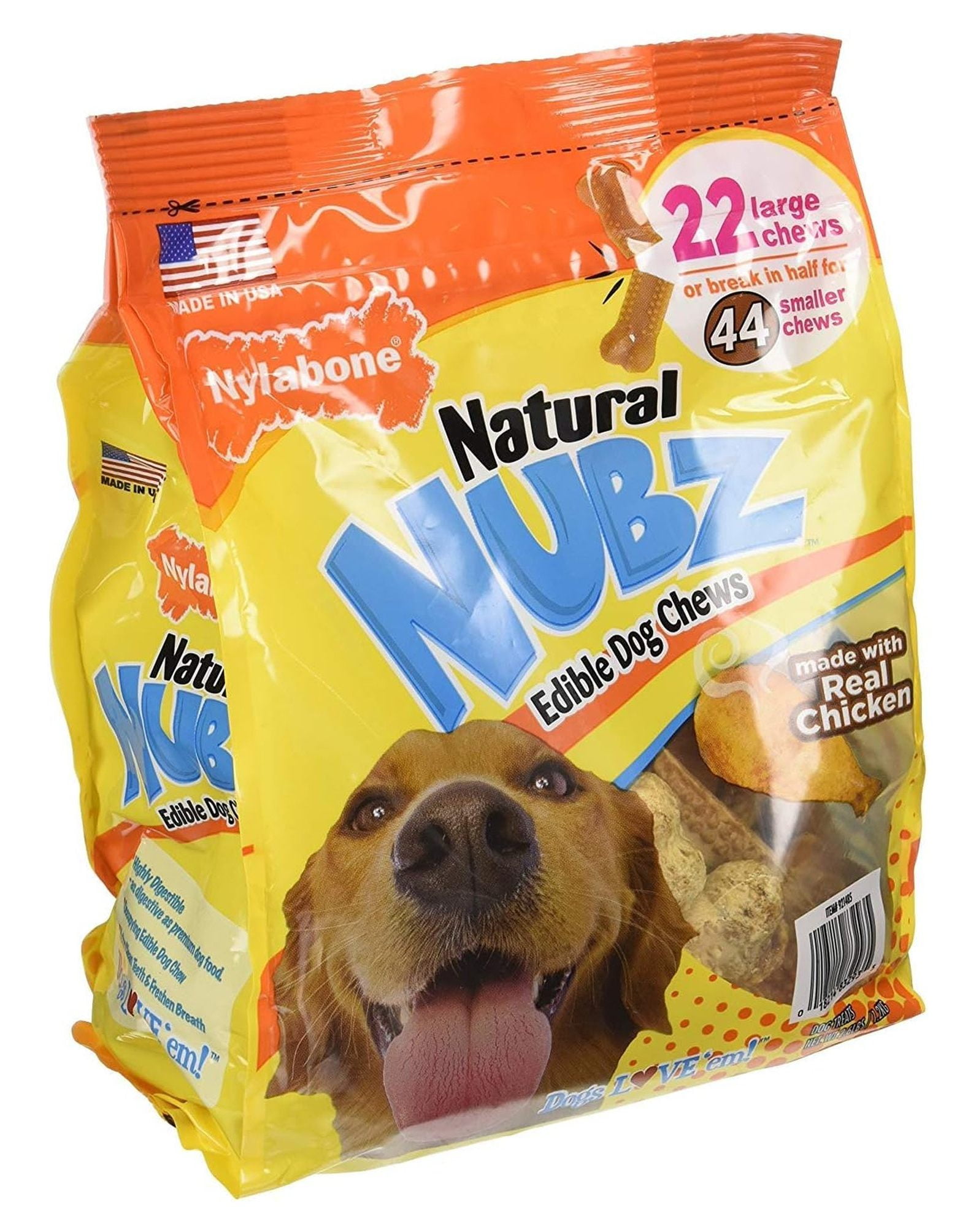 Natural Nubz Edible Dog Chews 22ct. (2.6lb Bag)(Pack of 2) - Walmart.com