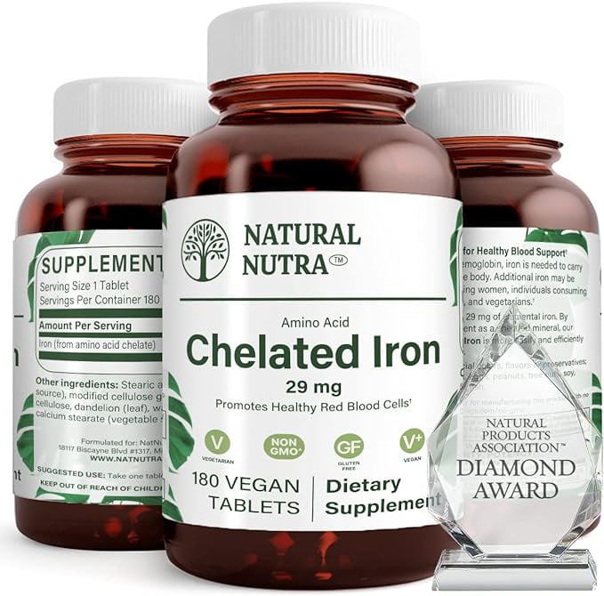 Natural Nutra Chelated Iron Supplement for Men and Women, Nails Health ...