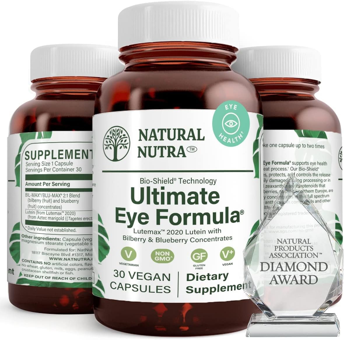 Natural Nutra Ultimate Eye Health Vitamins Supplement with Lutemax 2020 ...