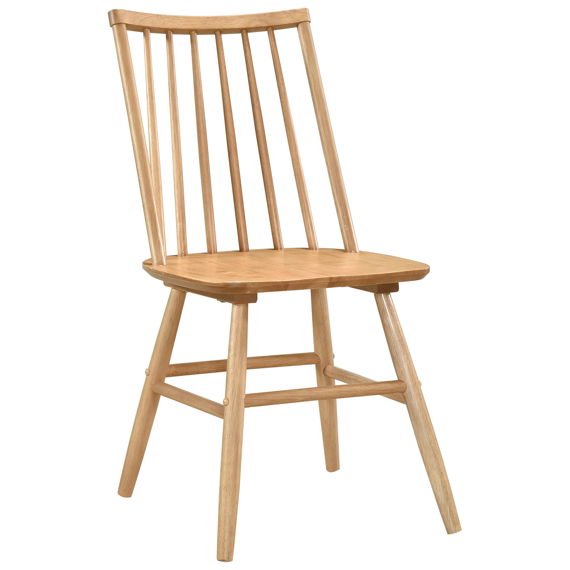 Natural Oak Finish Side Chairs Of 2, Chic Design, Wood Construction ...