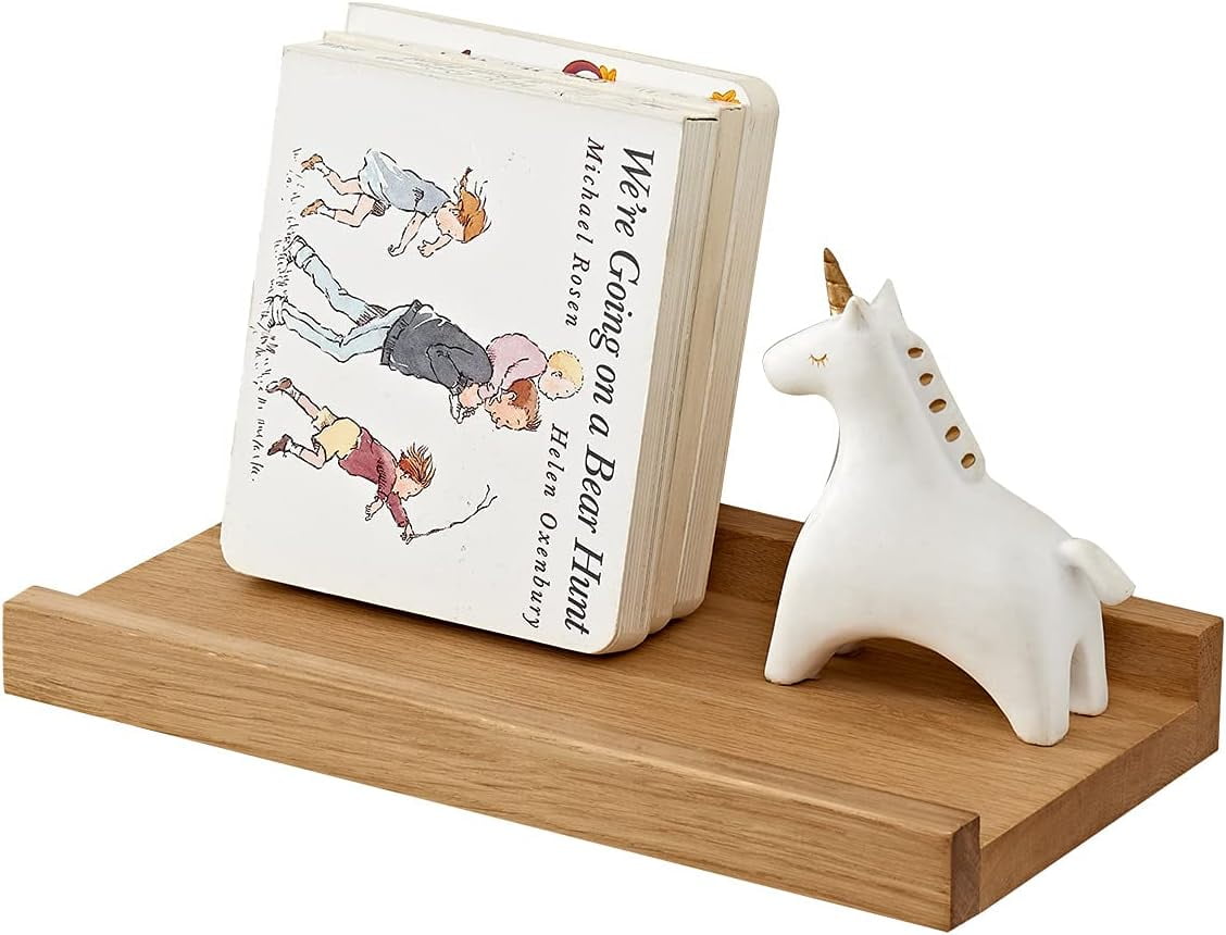 Natural Oak Wood Wall Shelves - Floating Shelf, 12 Inch (Upgrade Width ...