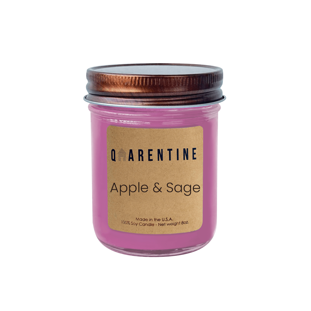 Natural Organic Apple & Sage Soy Wax Candle, Eco-Friendly & Handcrafted, Aromatherapy & Massage ...