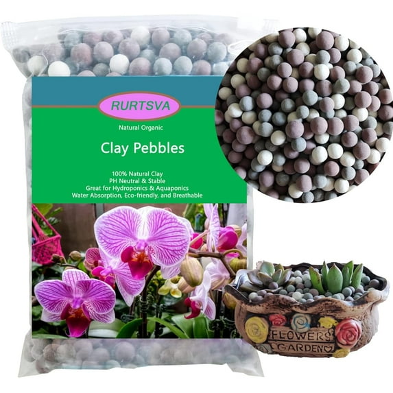 Rurtsva Colorful Leca Balls 8-10mm 5LBS for Plants Hydroponics Orchid Succulents - Walmart.com
