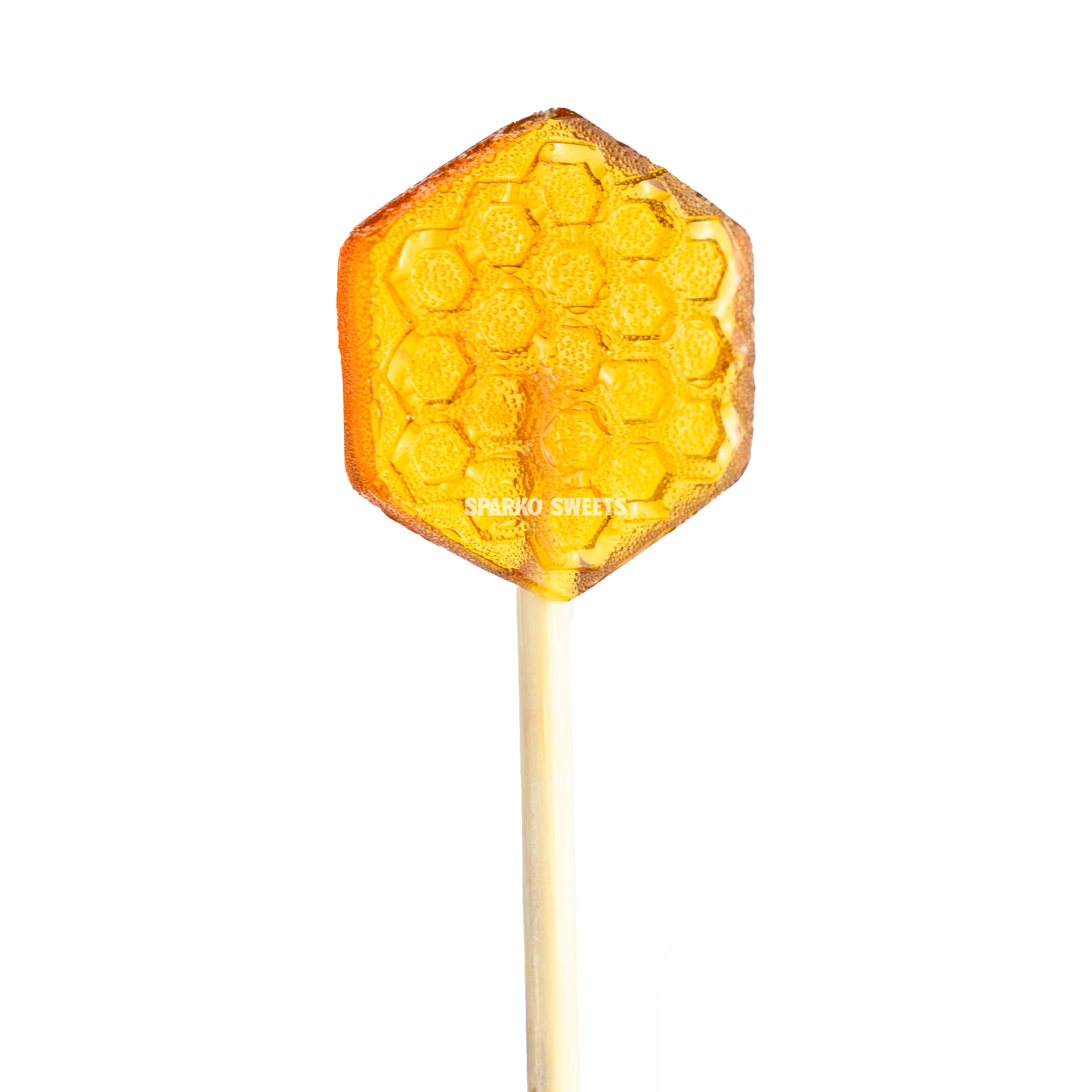 Natural Organic Honeycomb Honey Lollipops, 40 Pieces, 1.2 inch Diameter ...