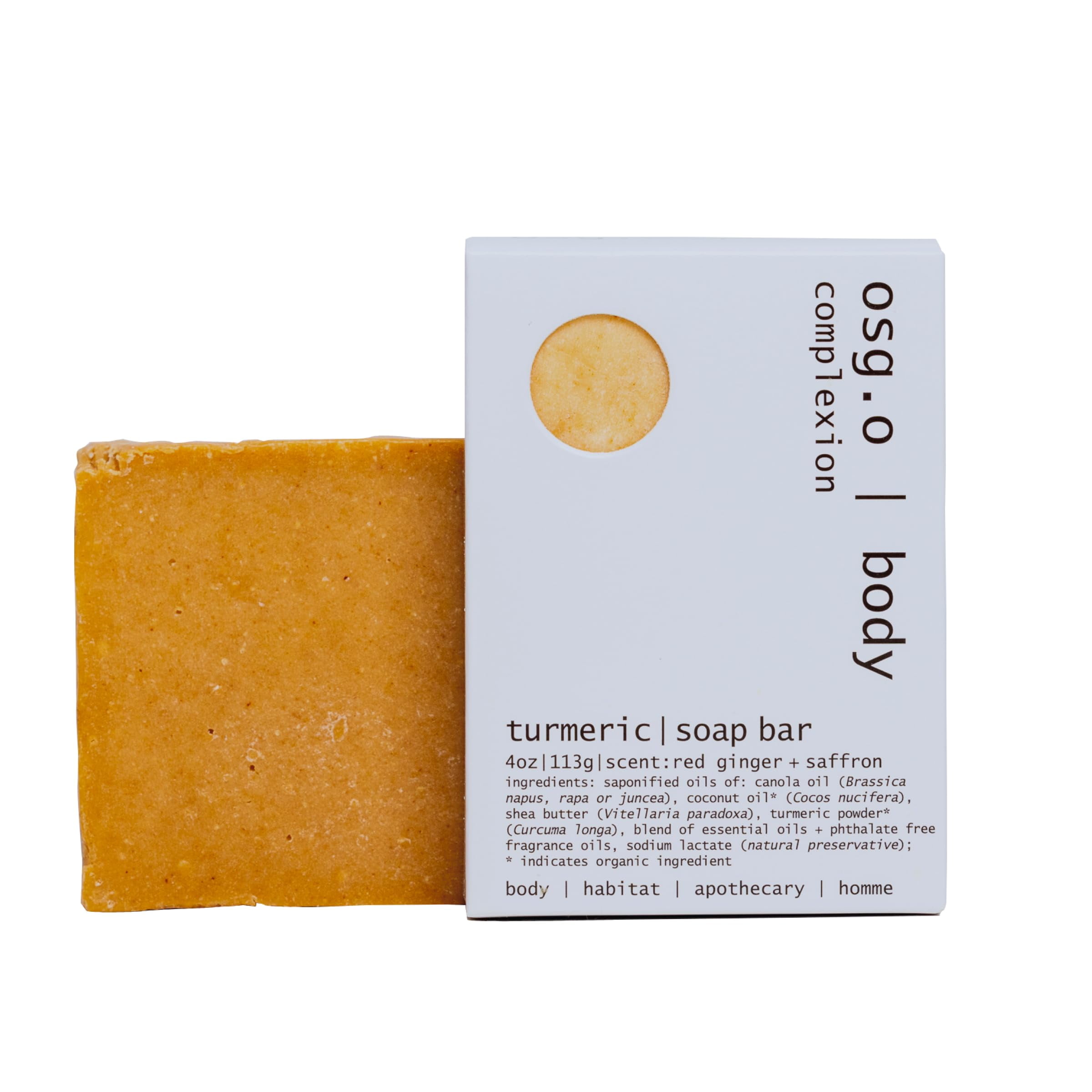 Natural Organic Soap Bar with Turmeric for Face and Body, Exfoliating ...