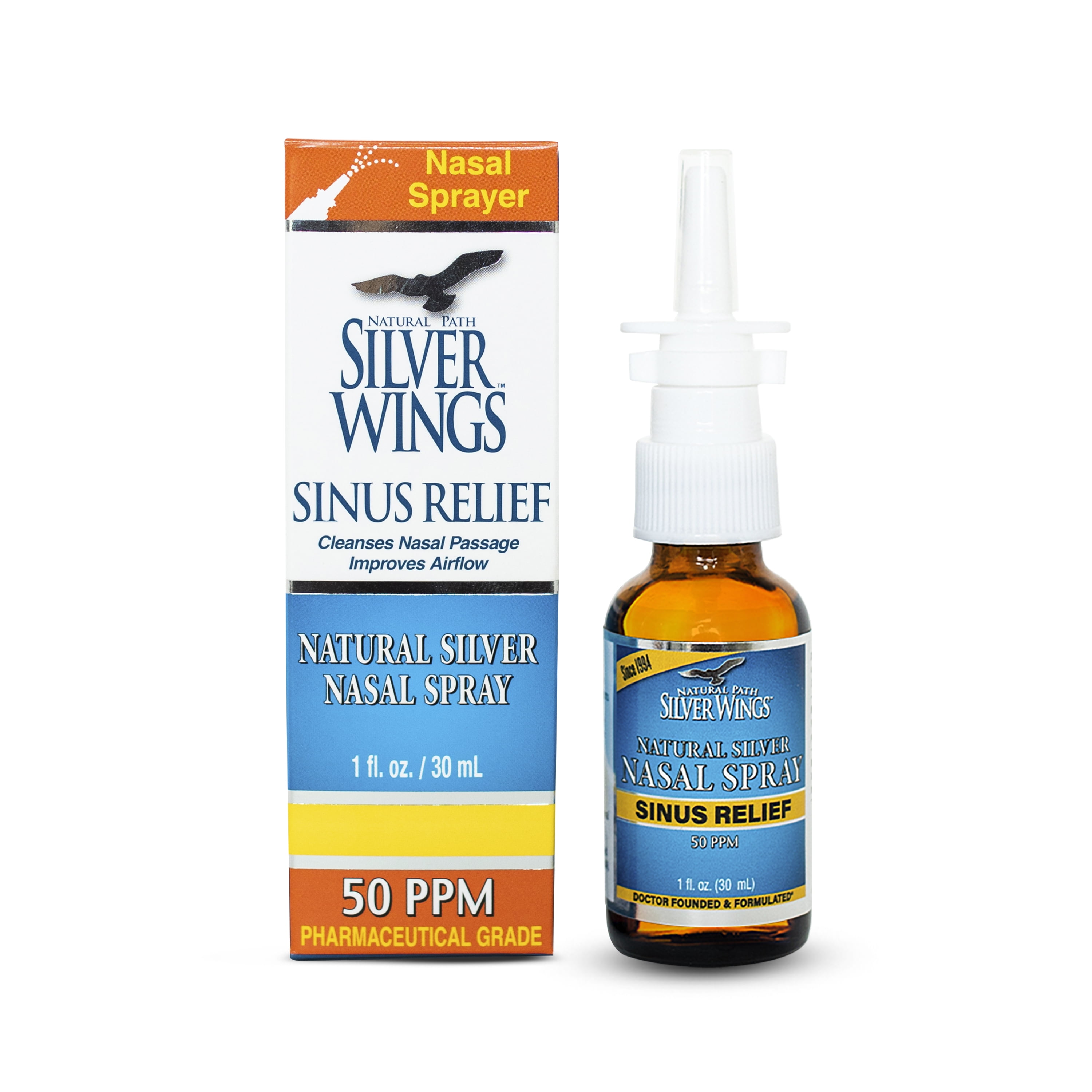 Natural Path Silver Wings Sinus Relief Natural Silver Nasal Spray ...