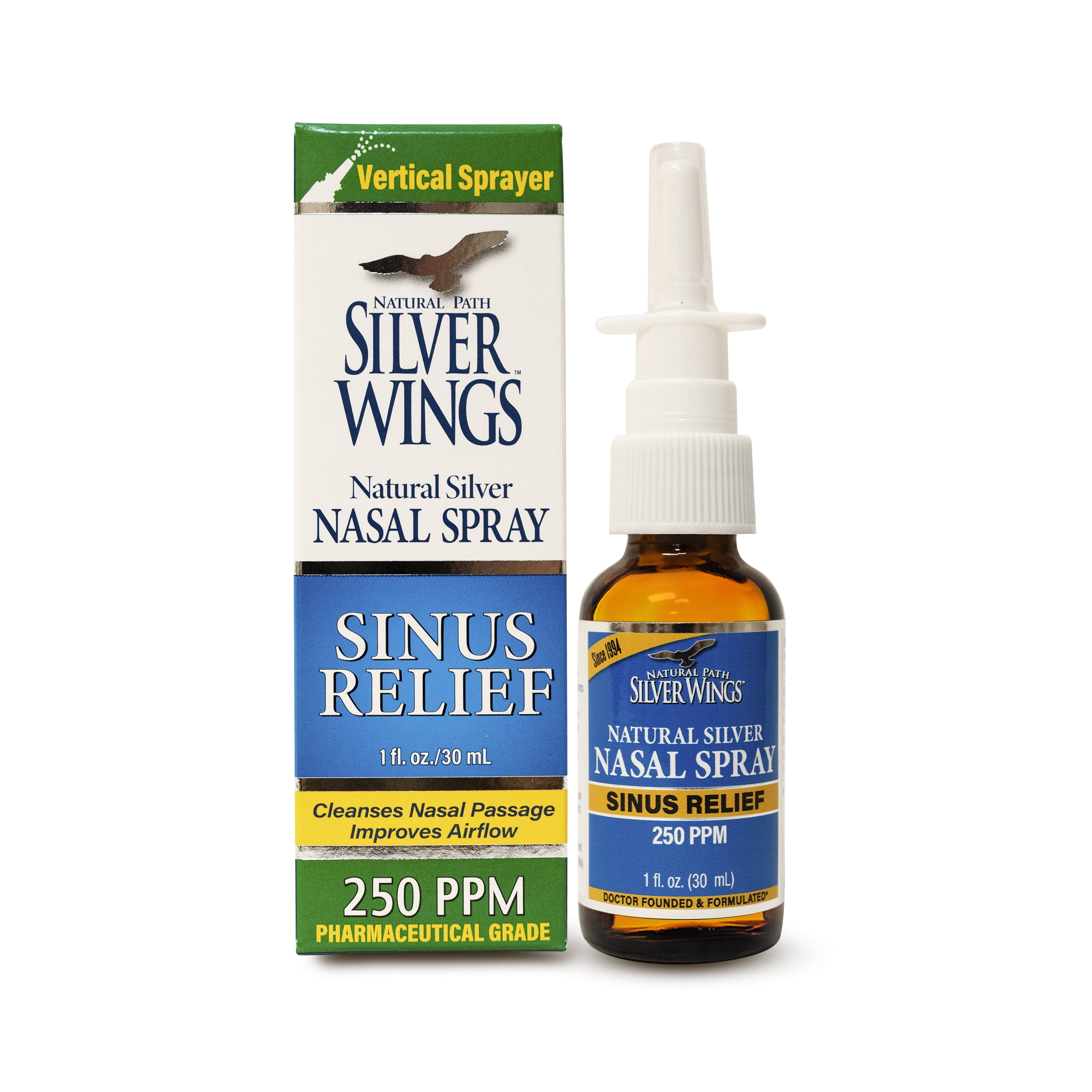 Natural Path Silver Wings Sinus Relief Natural Silver Nasal Spray ...