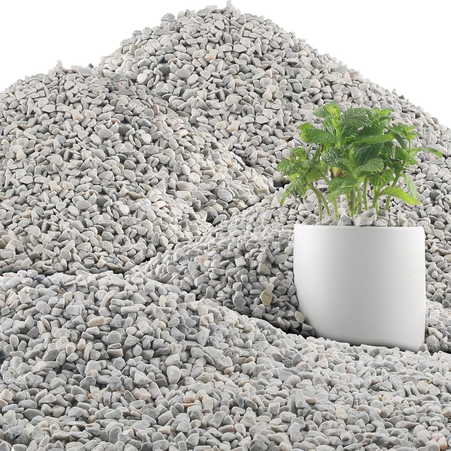 Natural Pea Gravel Pebbles, 0.3-0.6 Inches Decorative Pebbles for ...