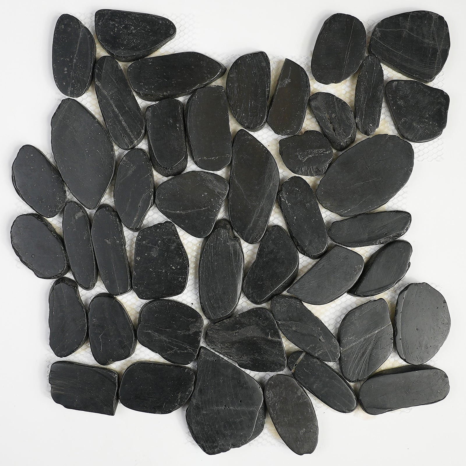 Natural Pebble Stone Tiles, Mixed Color, StoneCreek 12x12 in Durable ...