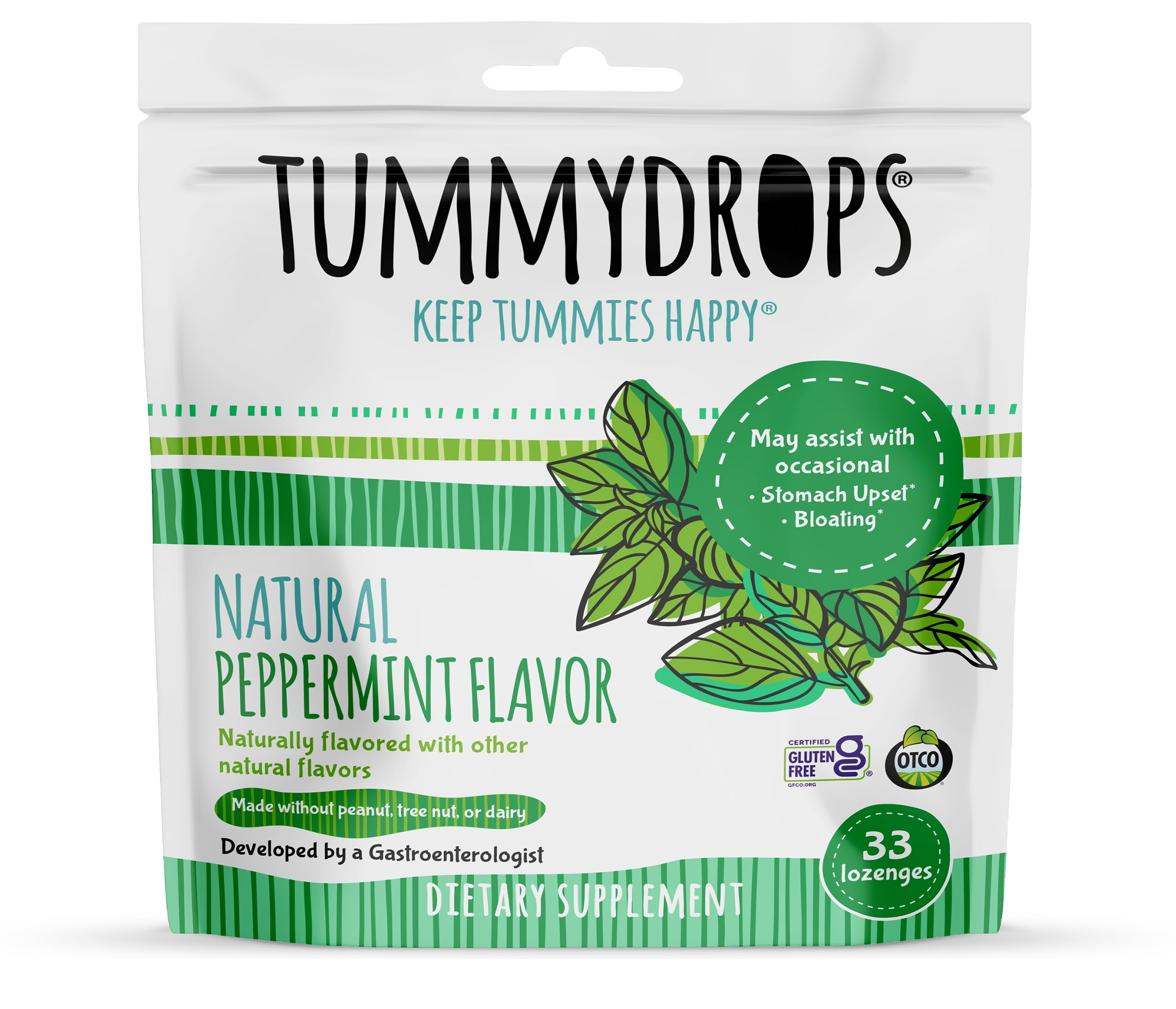 Natural Peppermint Tummydrops, 33 Drops, Made with Organic Ingredients ...