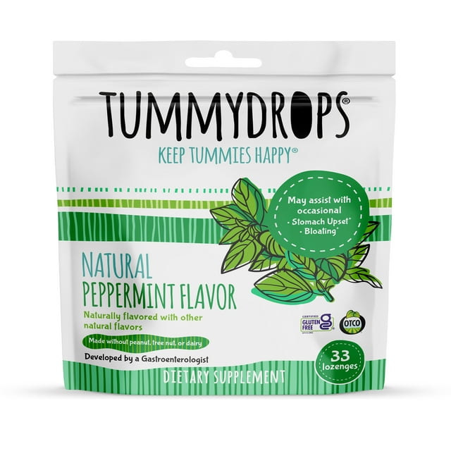 Natural Peppermint Tummydrops, 33 Drops, Made with Organic Ingredients ...