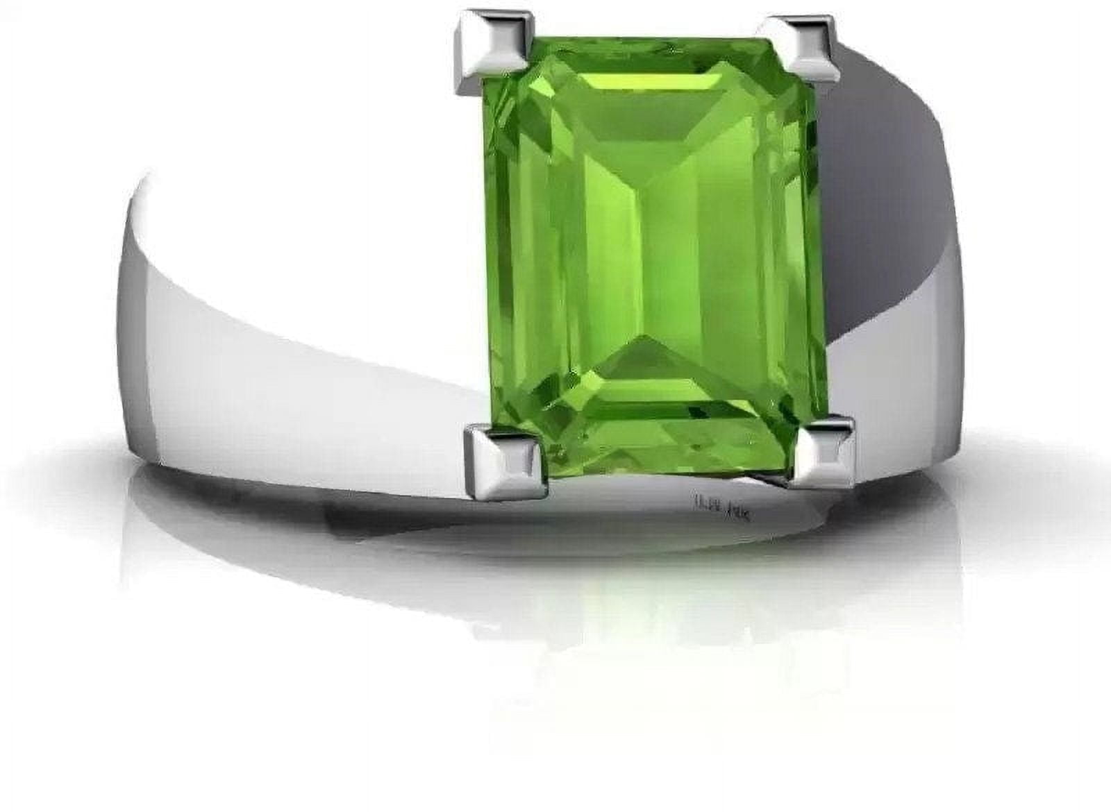 Natural Peridot Men Ring, Solid 925 Sterling Silver AAA Quality Oval ...