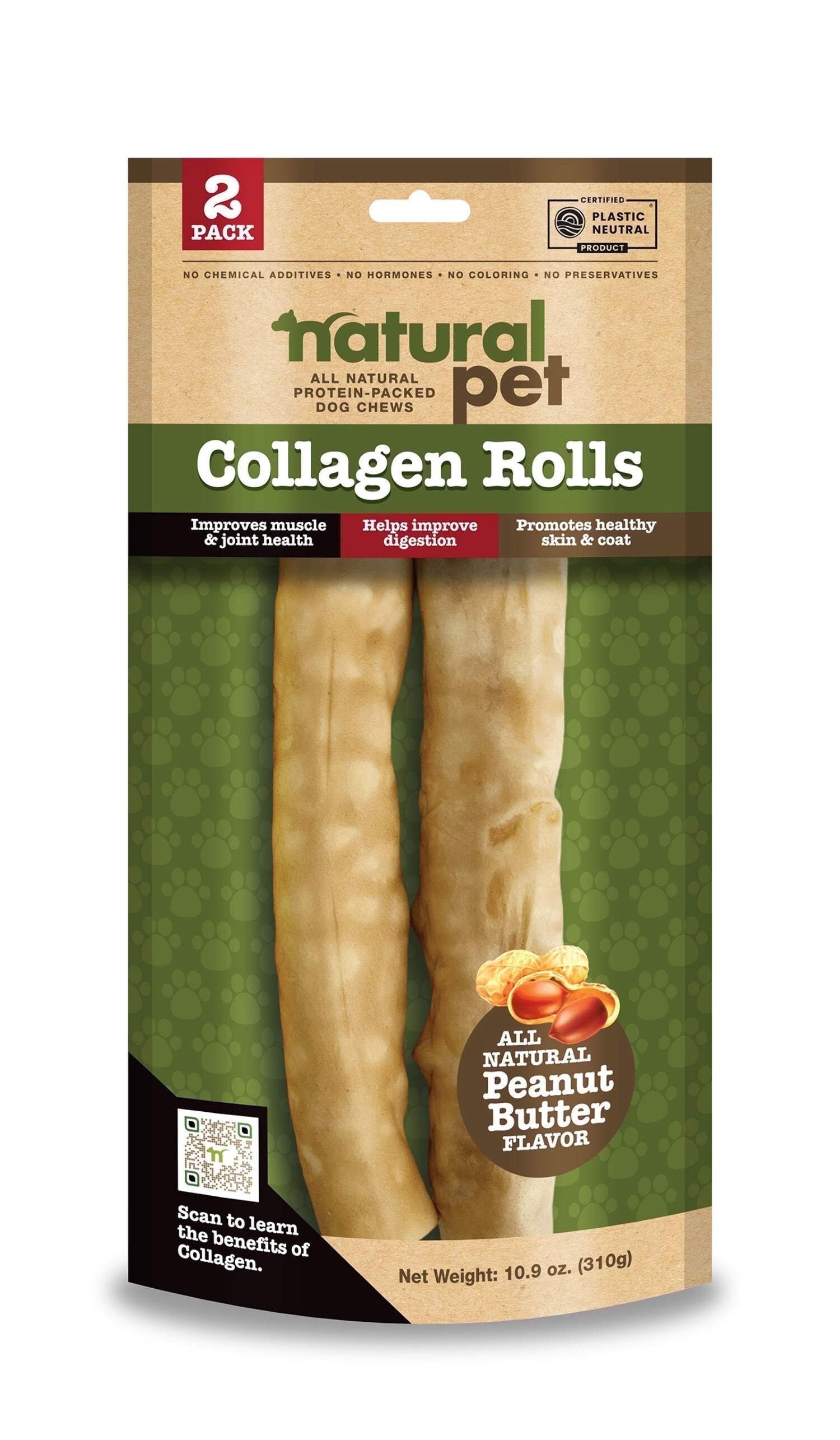 KTR Group Collagen Chews for Dogs, Peanut Butter Flavor, Long-Lasting ...