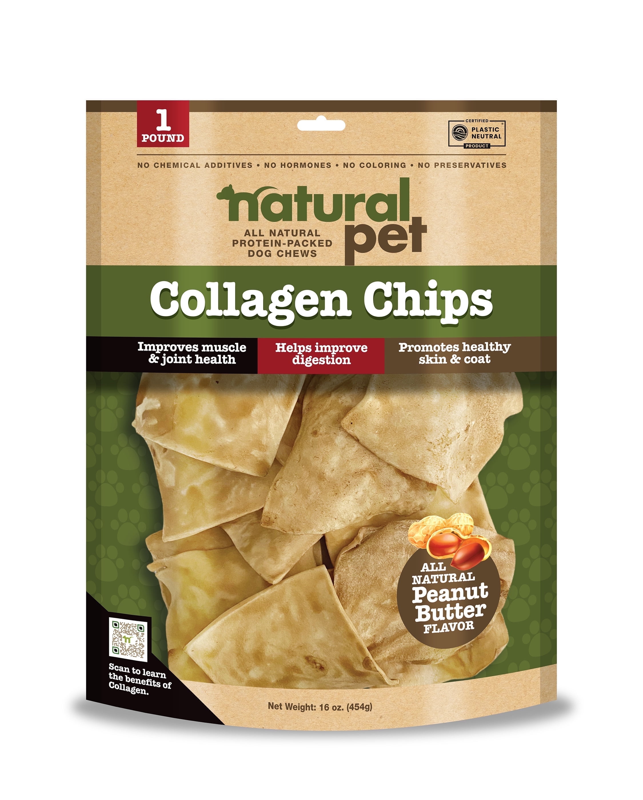 Natural Pet Collagen Chips, 1 lb Bag - KTR Group - Walmart.com