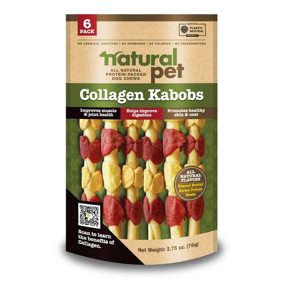 Natural Pet Collagen Kabobz, 6 Count - KTR Group - Walmart.com