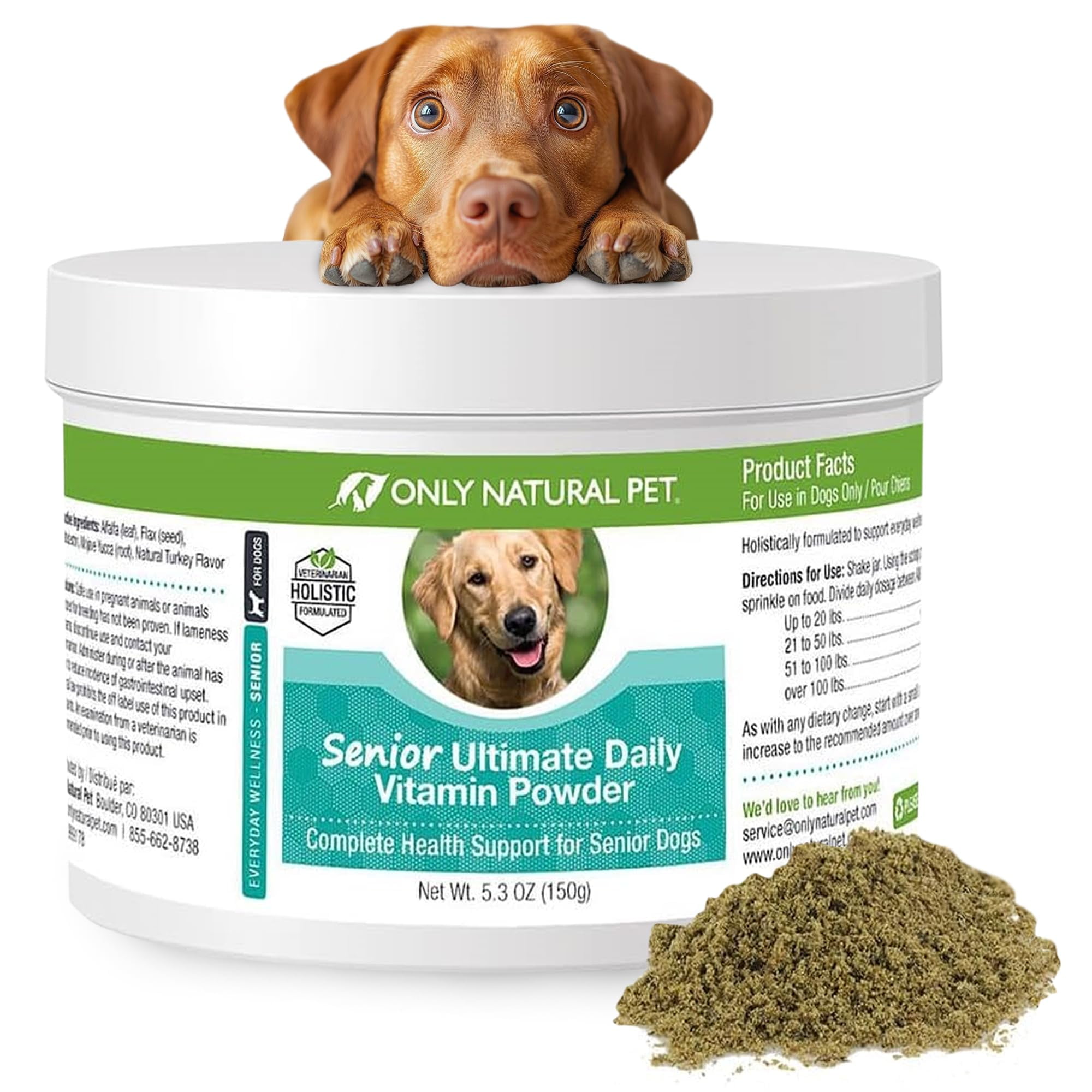 Only Natural Pet Senior Ultimate Daily Canine Vitamin Supplement for ...