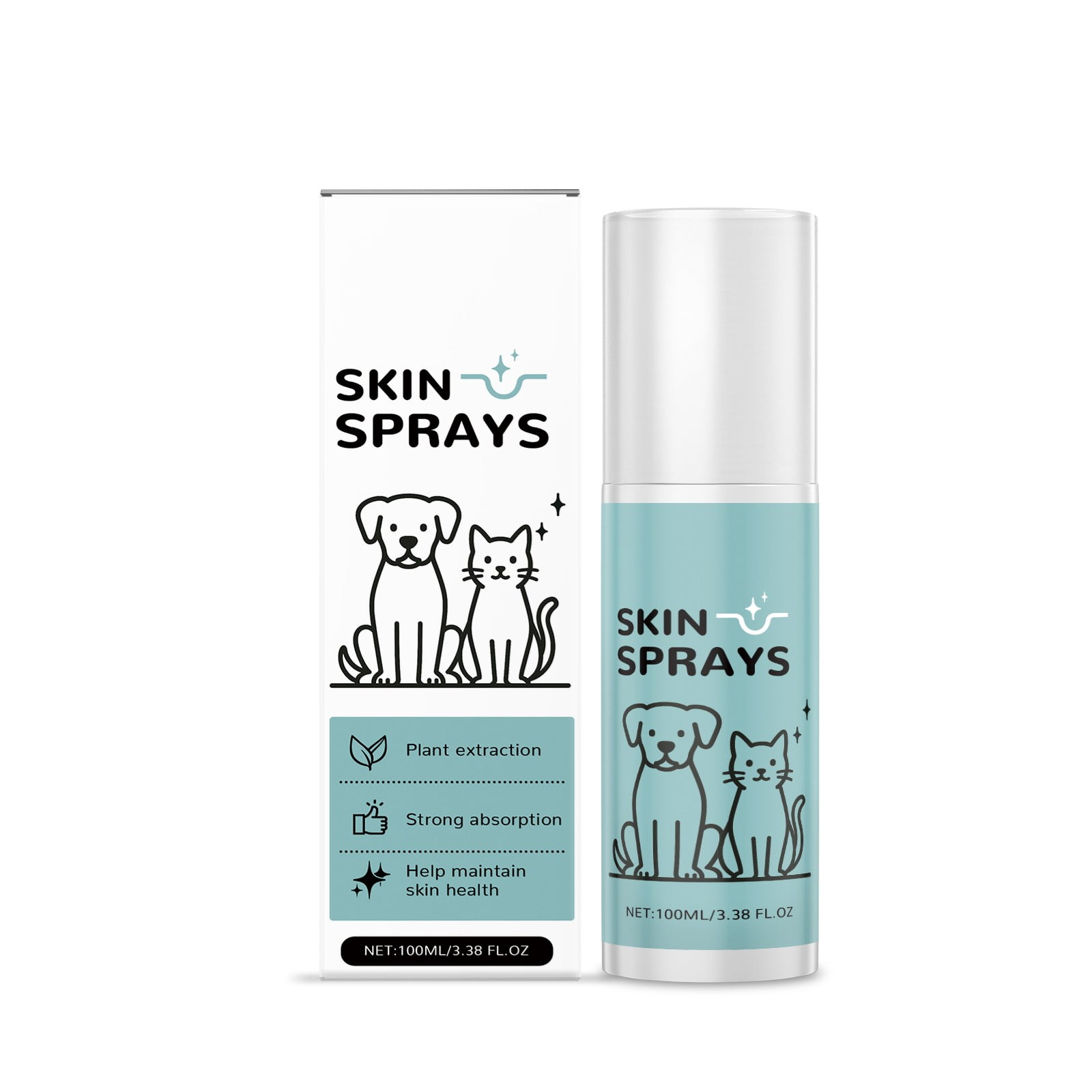 Natural Pet Skin Care Spray for Dogs and Cats Plant-Based Formula ...