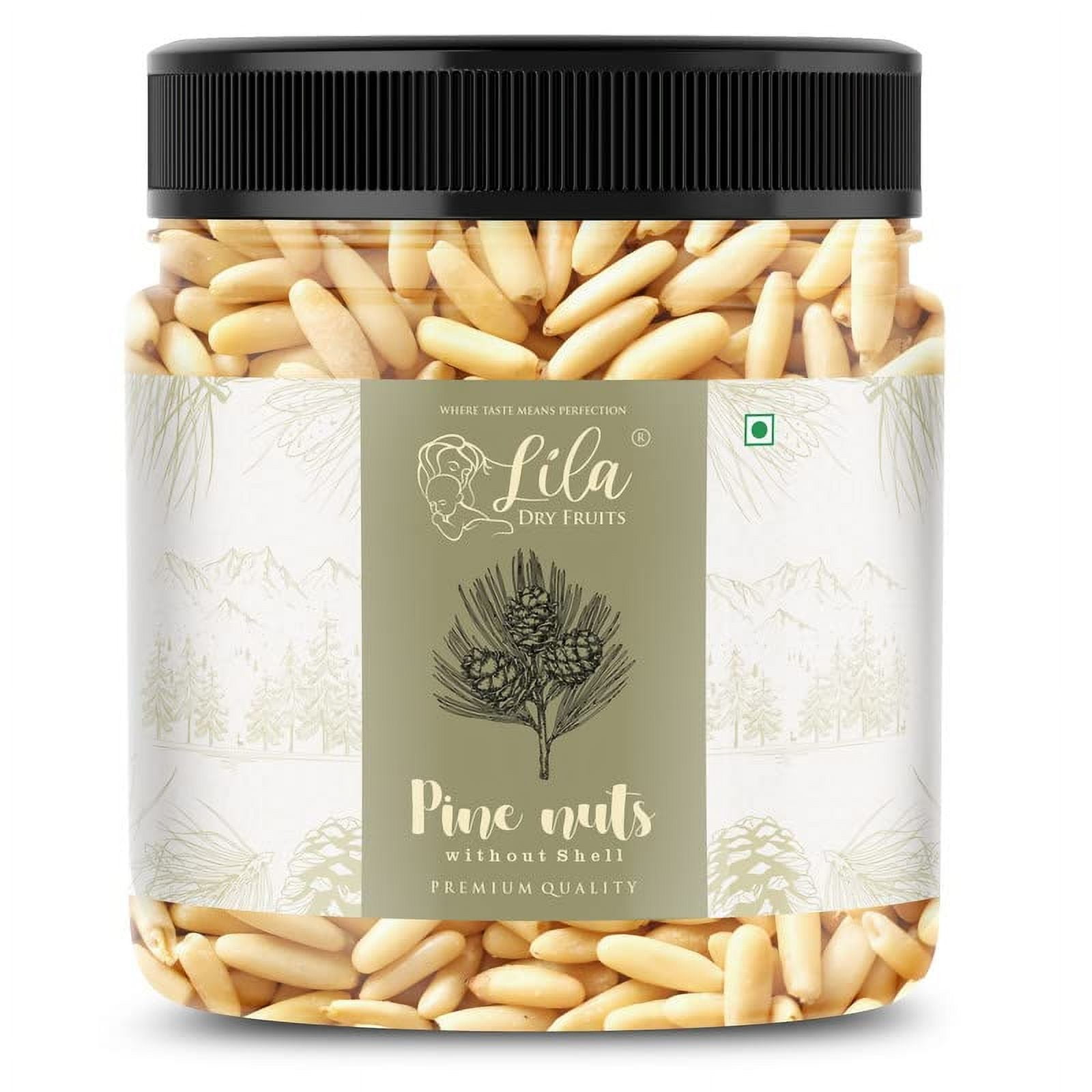 Natural Pine Nuts Without Shell By Lila Dry Fruits 200gm, (100gm * 2) | Delicious & Nutrients ...