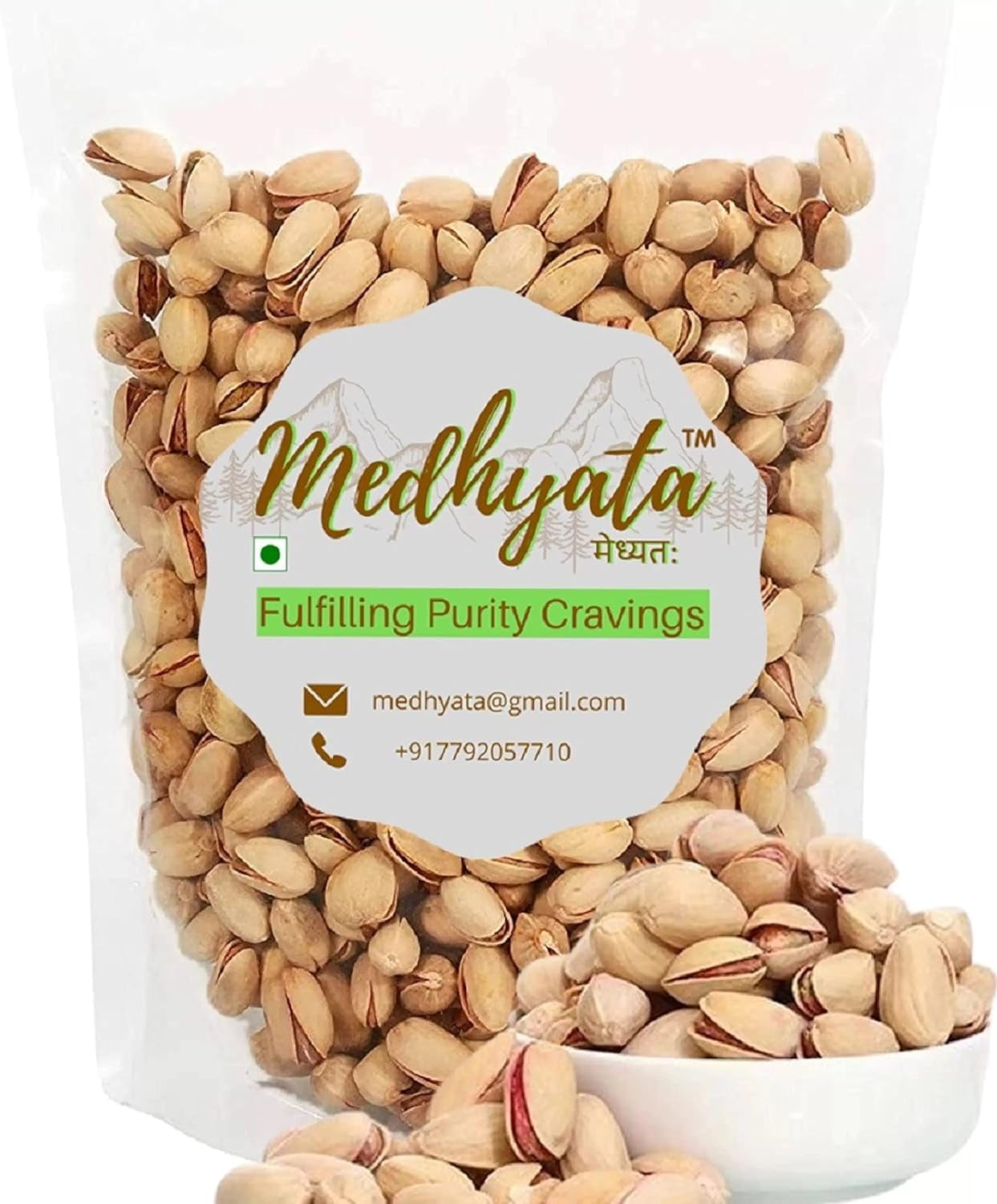 Natural Pistachios With Shell (Pista) By Medhyata 50gm, | Rich In ...