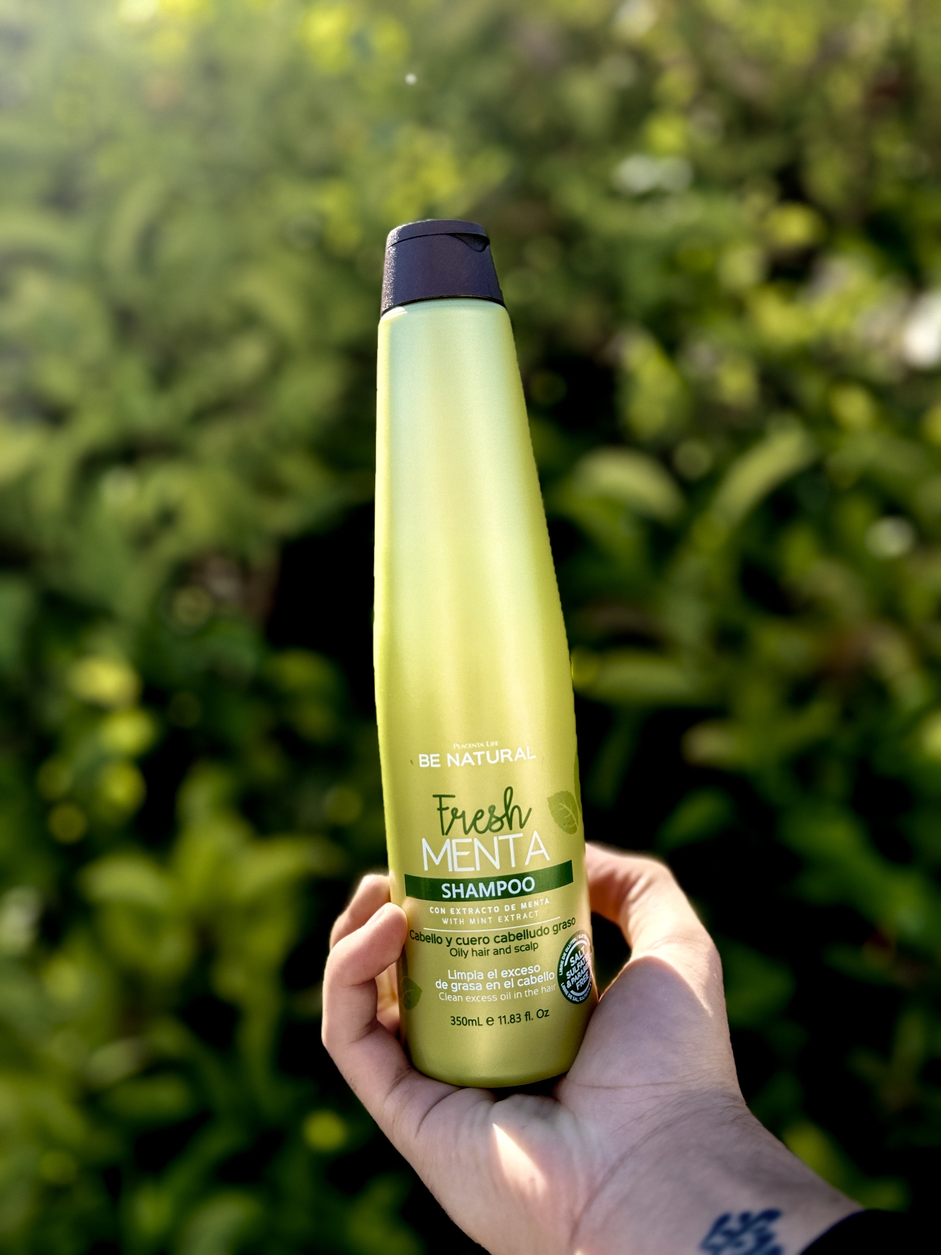 Be Natural Placenta Life Fresh Mint Shampoo, Cleansing for Greasy Hair ...