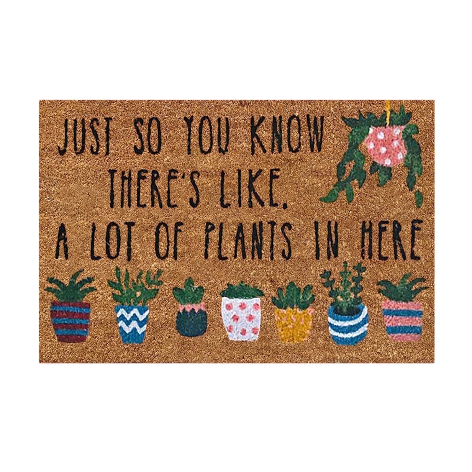 Natural Plant Mat Summer Door Mats Plant Print Door Mats‘Just so you ...