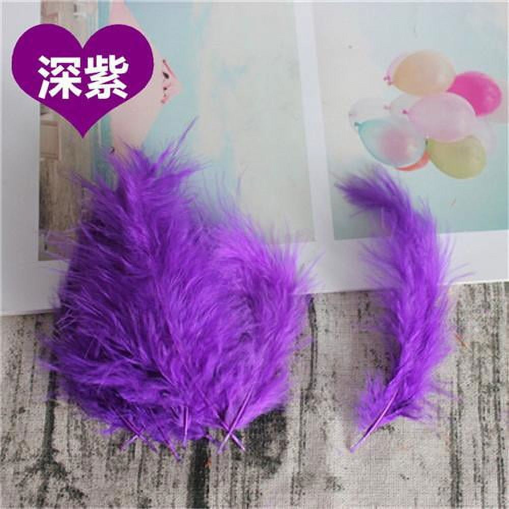 Natural Plumes 100pcs 4-6 Inches Turkey Marabou Feather Plume Fluffy ...