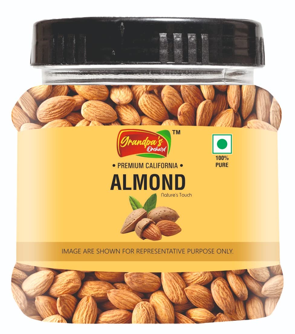 Natural Premium California Almonds By Grandpa's Orchard 250gm, | Nutrient Rich In Fiber, Vitamin ...