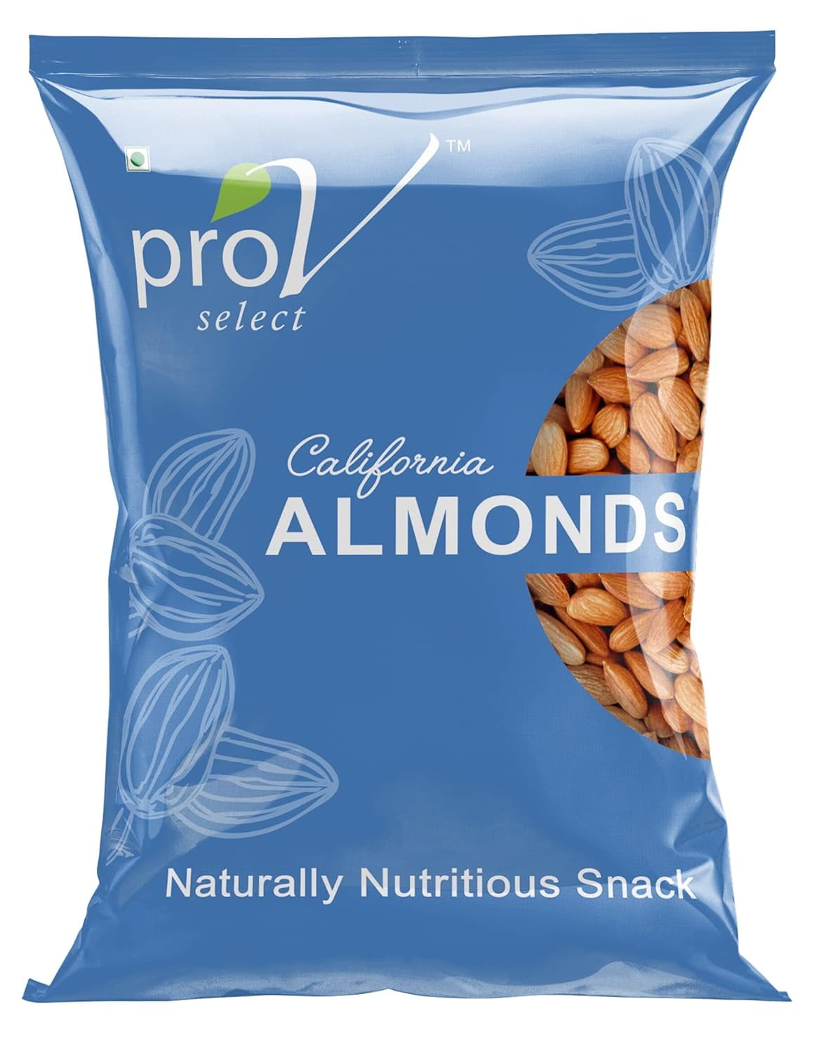 Natural Premium California Almonds By ProV 500gm, | High Protein Snack ...