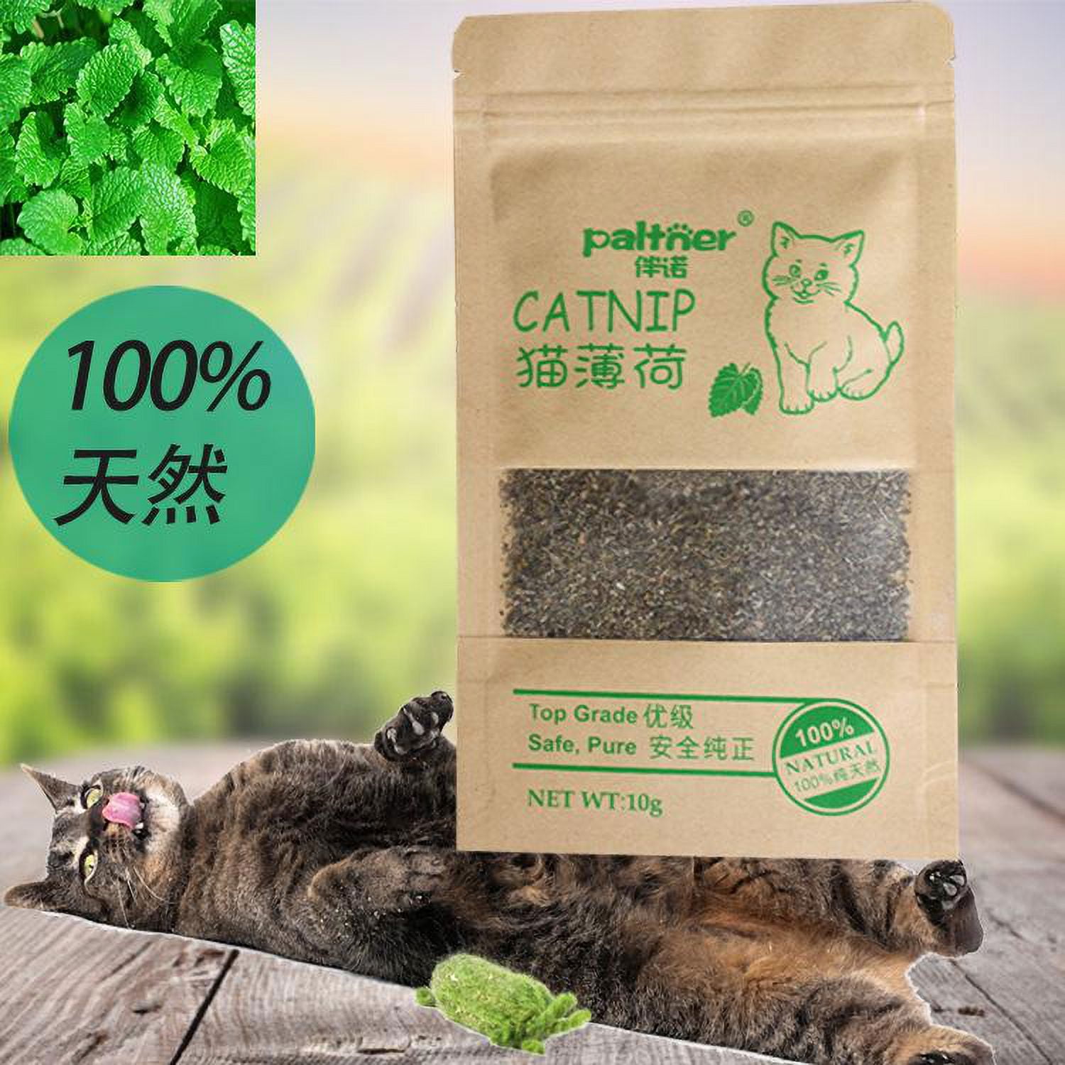 Natural Premium Catnip Cattle Grass Interactive Cat Non-toxic 10g Menthol Flavor Funny Cat ...