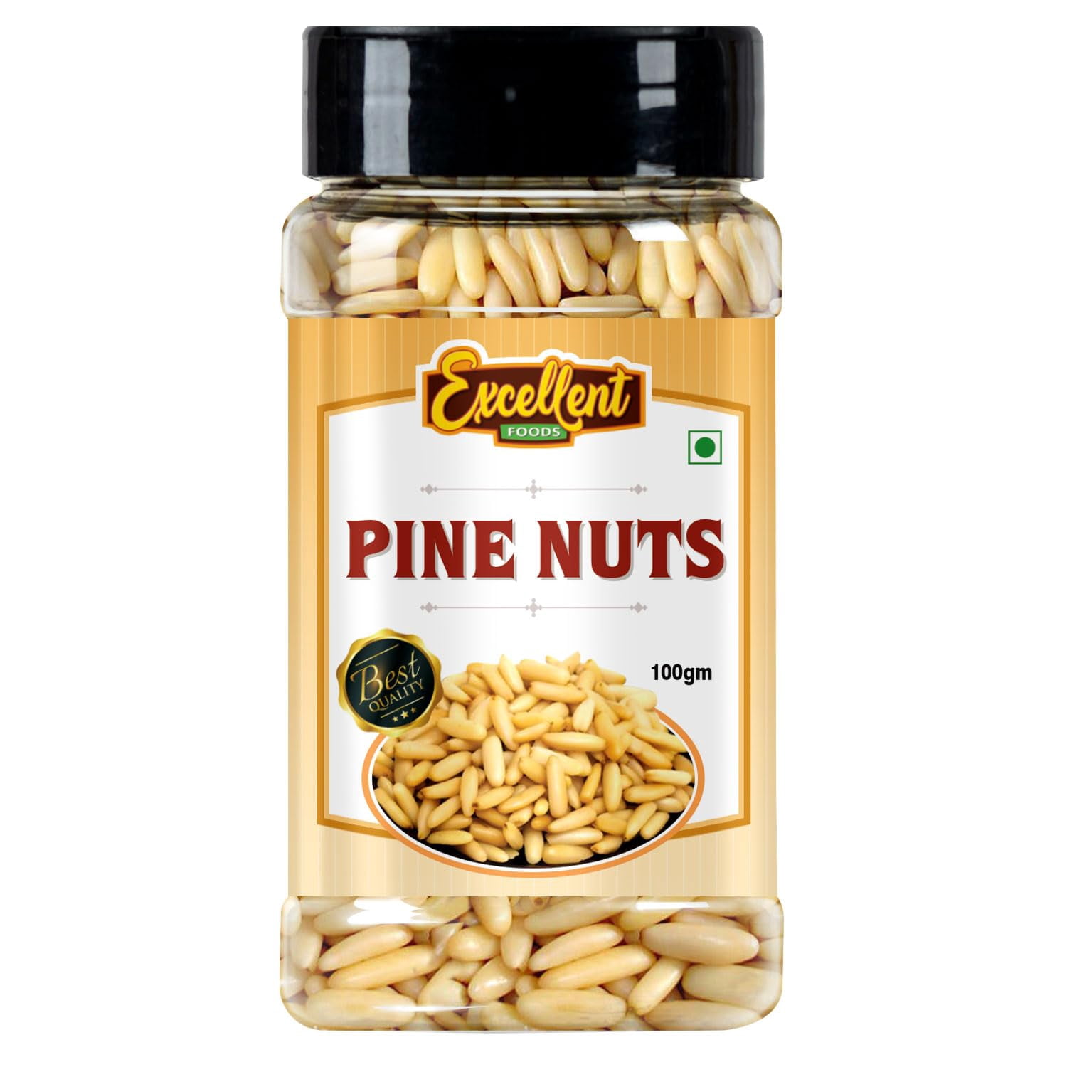 Natural Premium Dried Pine Nuts By Excellent Foods 100gm, | Healthy ...