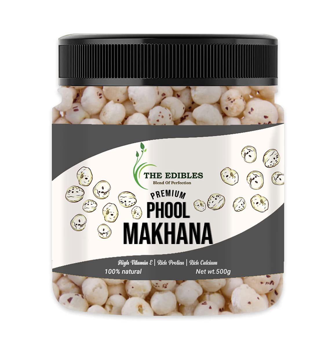 Natural Premium Phool Makhana By The Edibles 250gm, | Rich Source Of ...