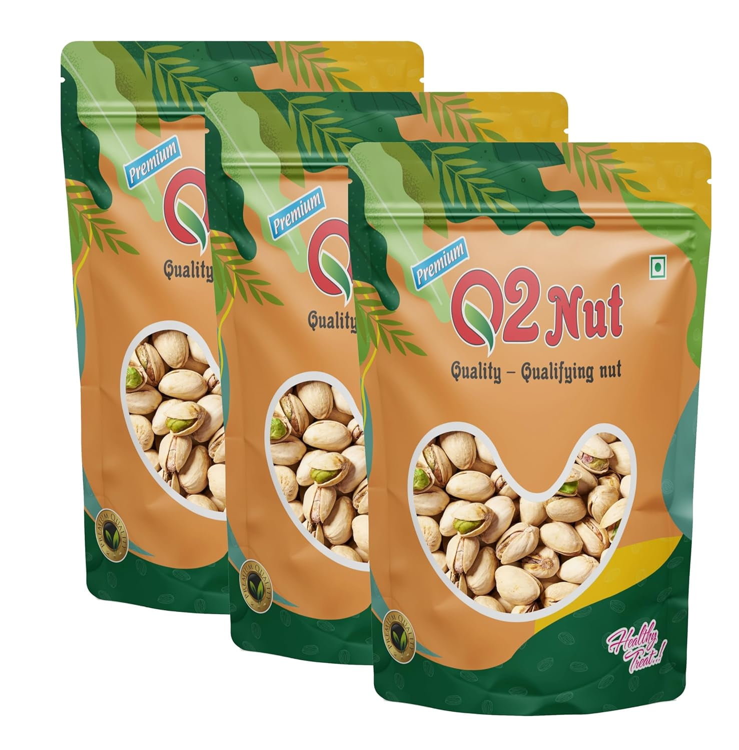 Natural Premium Pistachios Inshell By Q2 Nut 750gm, (250gm * Pack Of 3 ...
