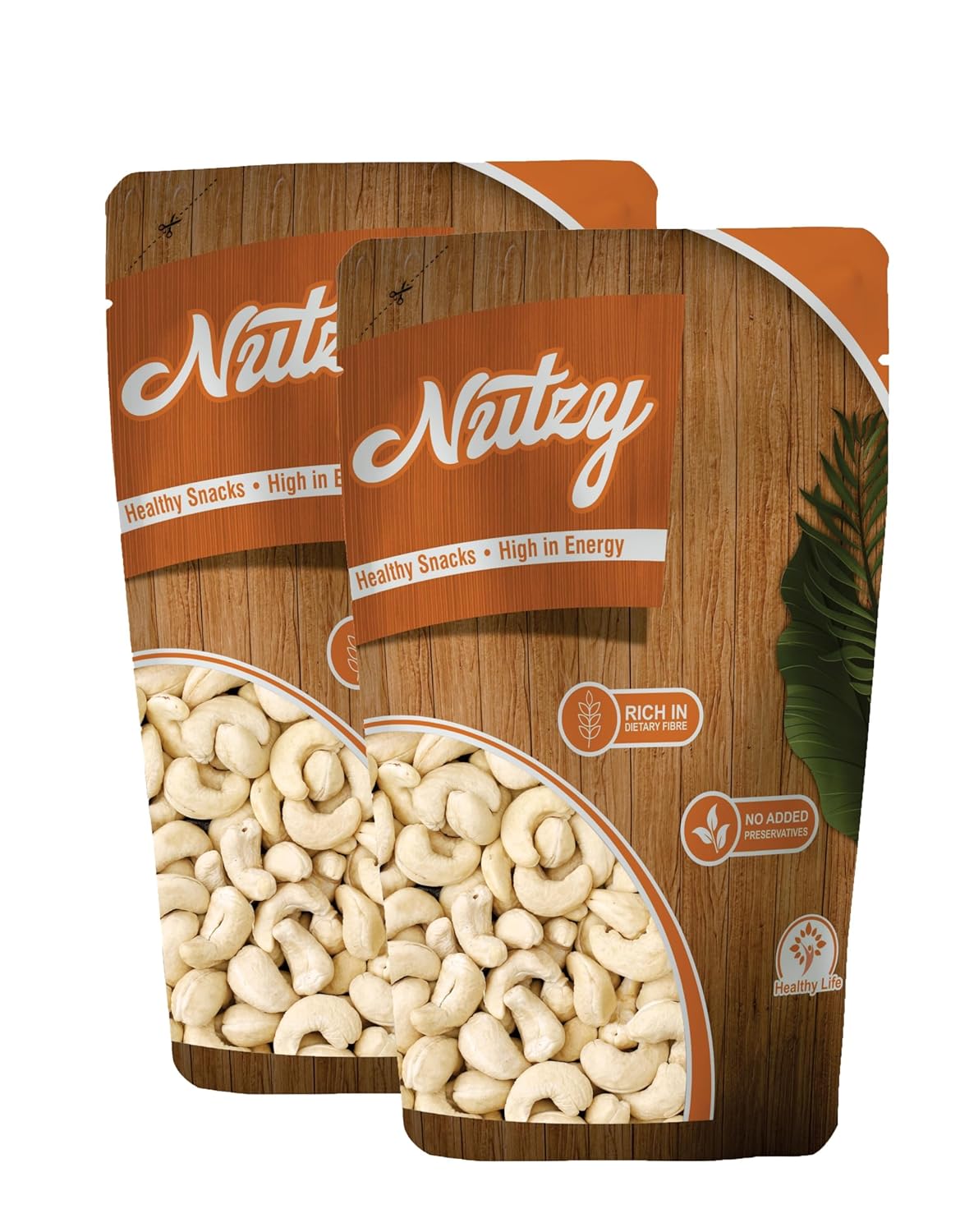 Natural Premium Whole Cashews Nuts By Nutzy 500gm, (250gm*2) Each ...