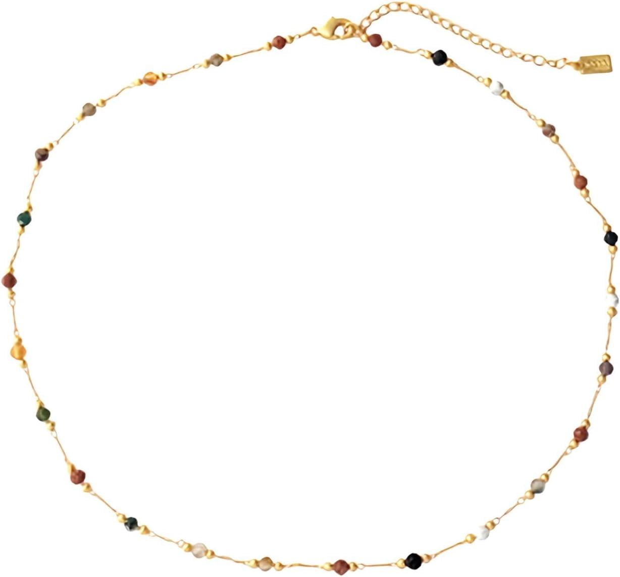 Natural Pro Stone Gold Chain for Women Teen, Dainty Chic Necklace ...