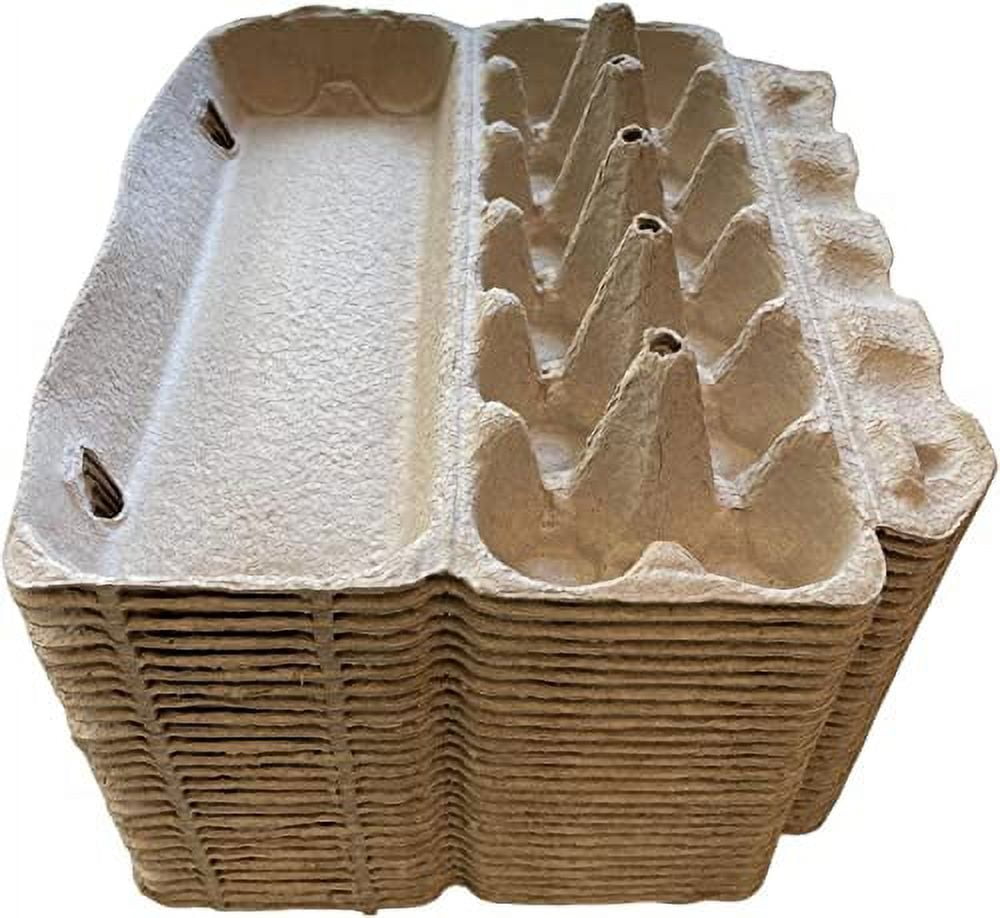 Versatile Natural Pulp Egg Cartons, Securely Holds One Dozen Eggs or ...
