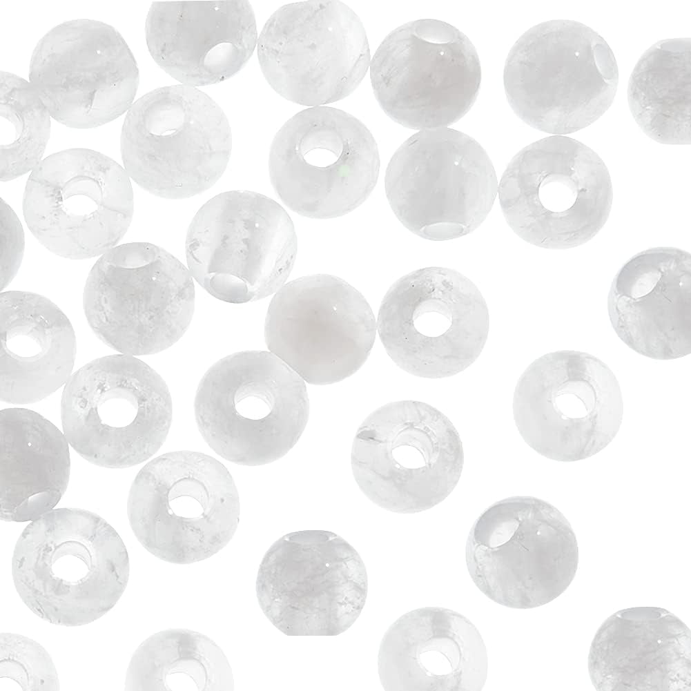 Natural Quartz Crystal Beads Rock Crystal Beads Round 6mm Hole: 2mm ...