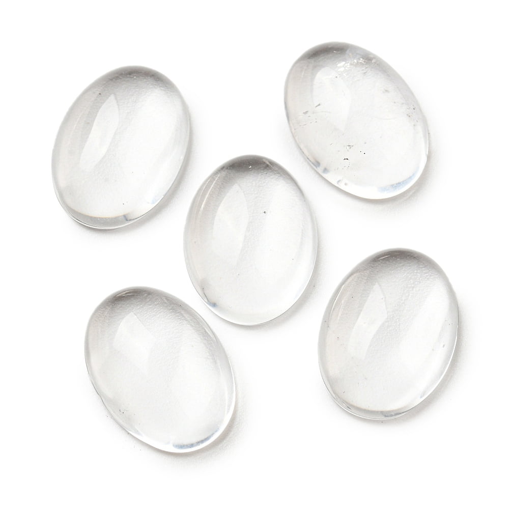 Natural Quartz Crystal Cabochons Rock Crystal Oval 18x13x5~5.5mm ...