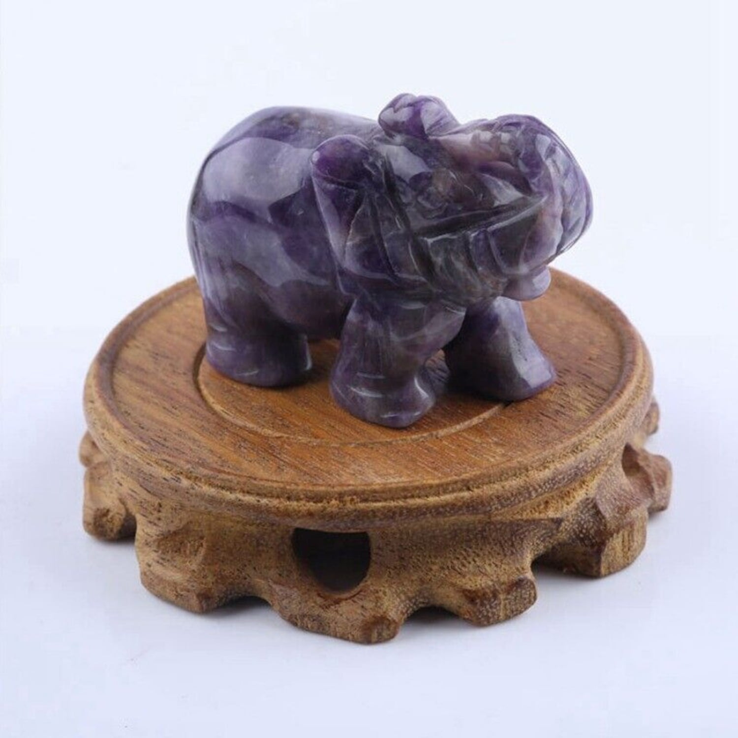 Natural Quartz Crystal Carved Elephant Restoration Gemstone Animal ...