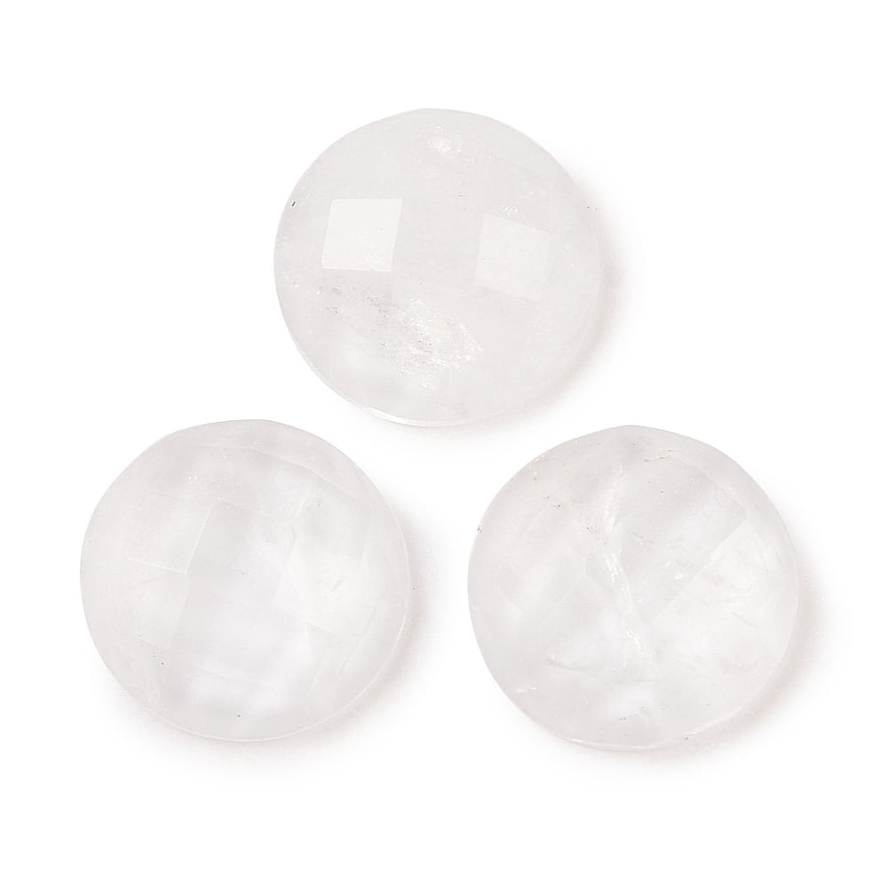 Natural Quartz Crystal Rock Crystal Cabochons Half Round/Dome Faceted ...
