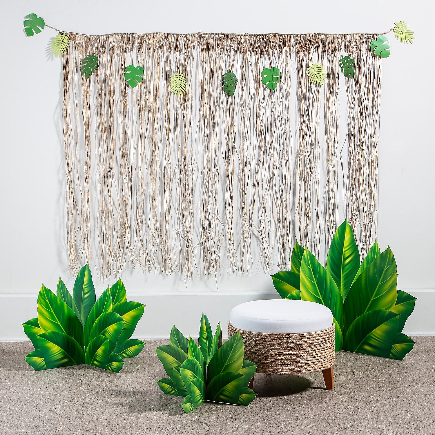 Natural Raffia Backdrop Decorating Kit - 6 Pieces - Walmart.com