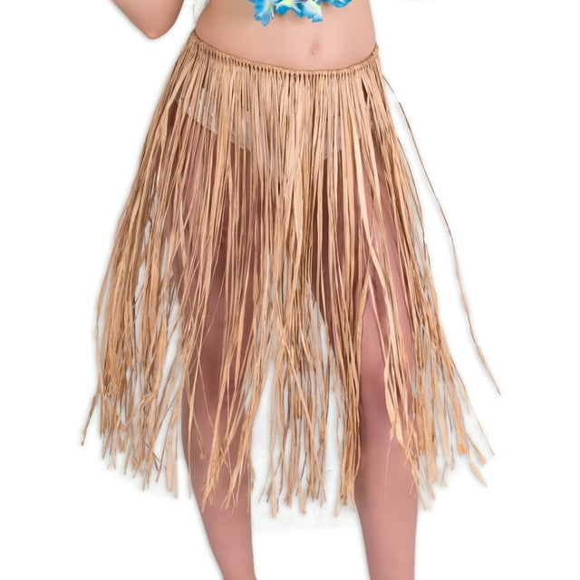 Natural Raffia Grass Hawaiian Luau Party Hula Skirt, Adult (36" Waist ...