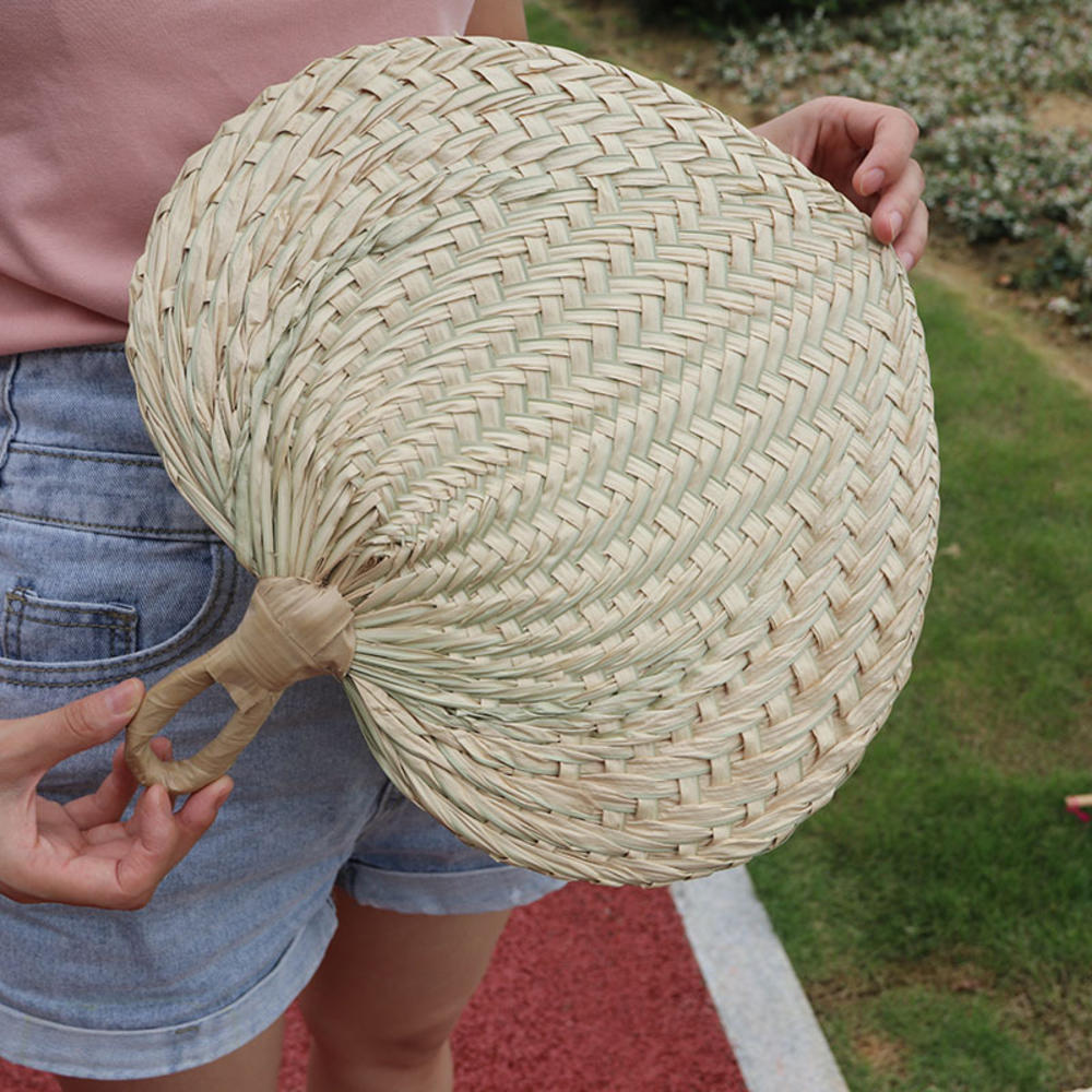 Natural Raffia Hand Fans Handmade Raffia Fans Palm Leaf Hand Fans with ...