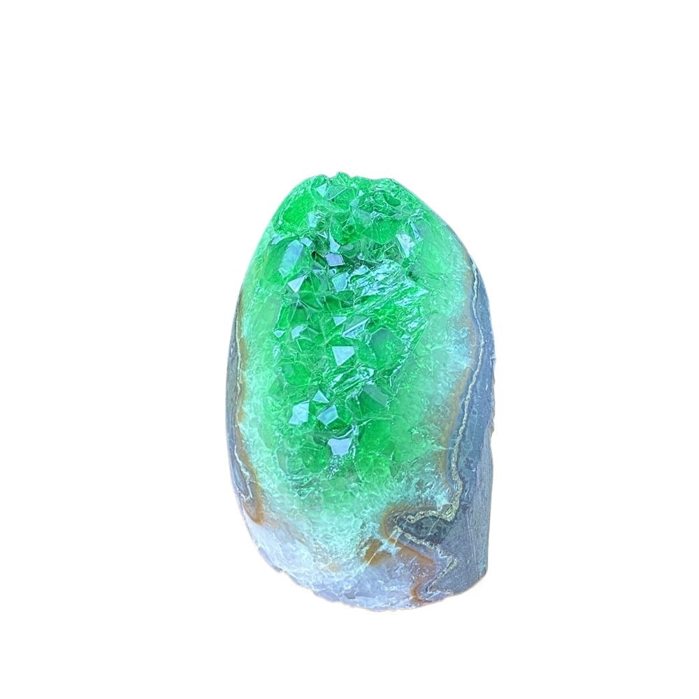 Natural Rare Brazilian Green Crystal and Amethyst Geode Minerals Raw ...